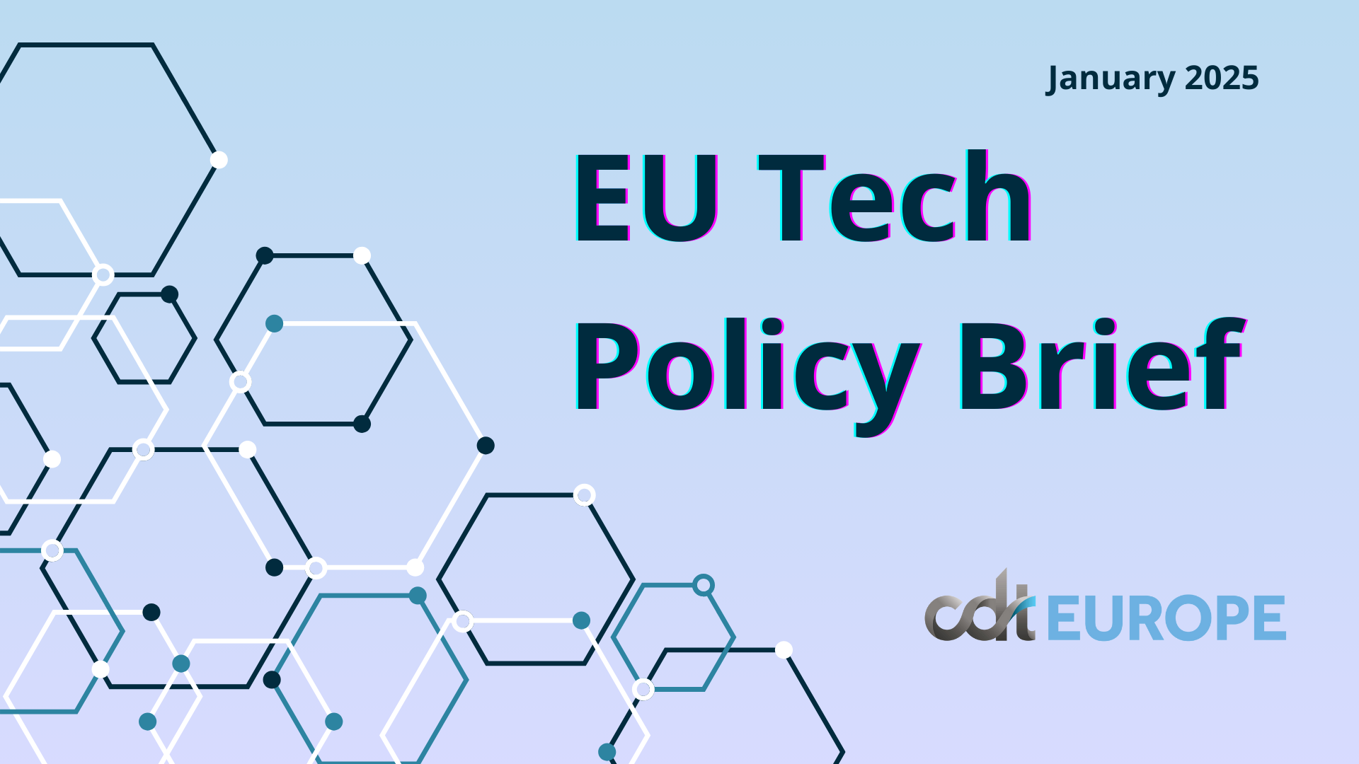 EU Tech Policy Brief: January 2025 - Center for Democracy and Technology EU Tech Policy Brief: January 2025 - Center for Democracy and Technology